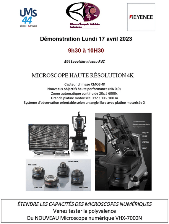Démonstration 1H Microscopie à champ clair de HAUTE RÉSOLUTION 4K le 17 ...